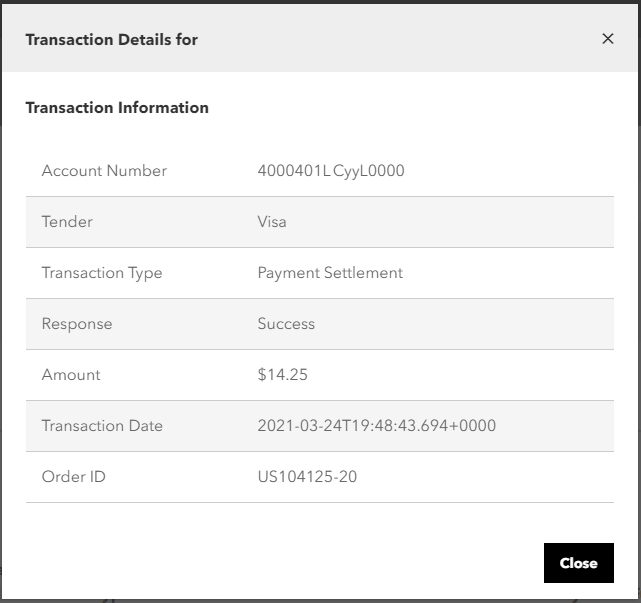 Payments Transaction Search